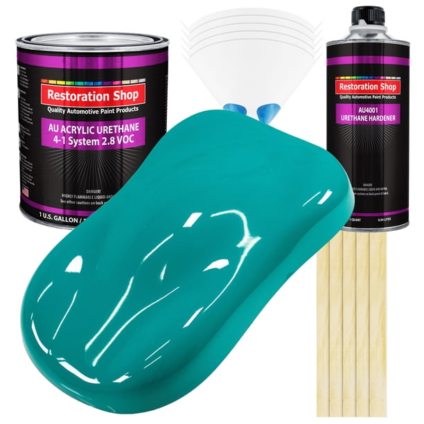 Restoration Shop Deep Aqua Acrylic Urethane Auto Paint Complete Gallon ...