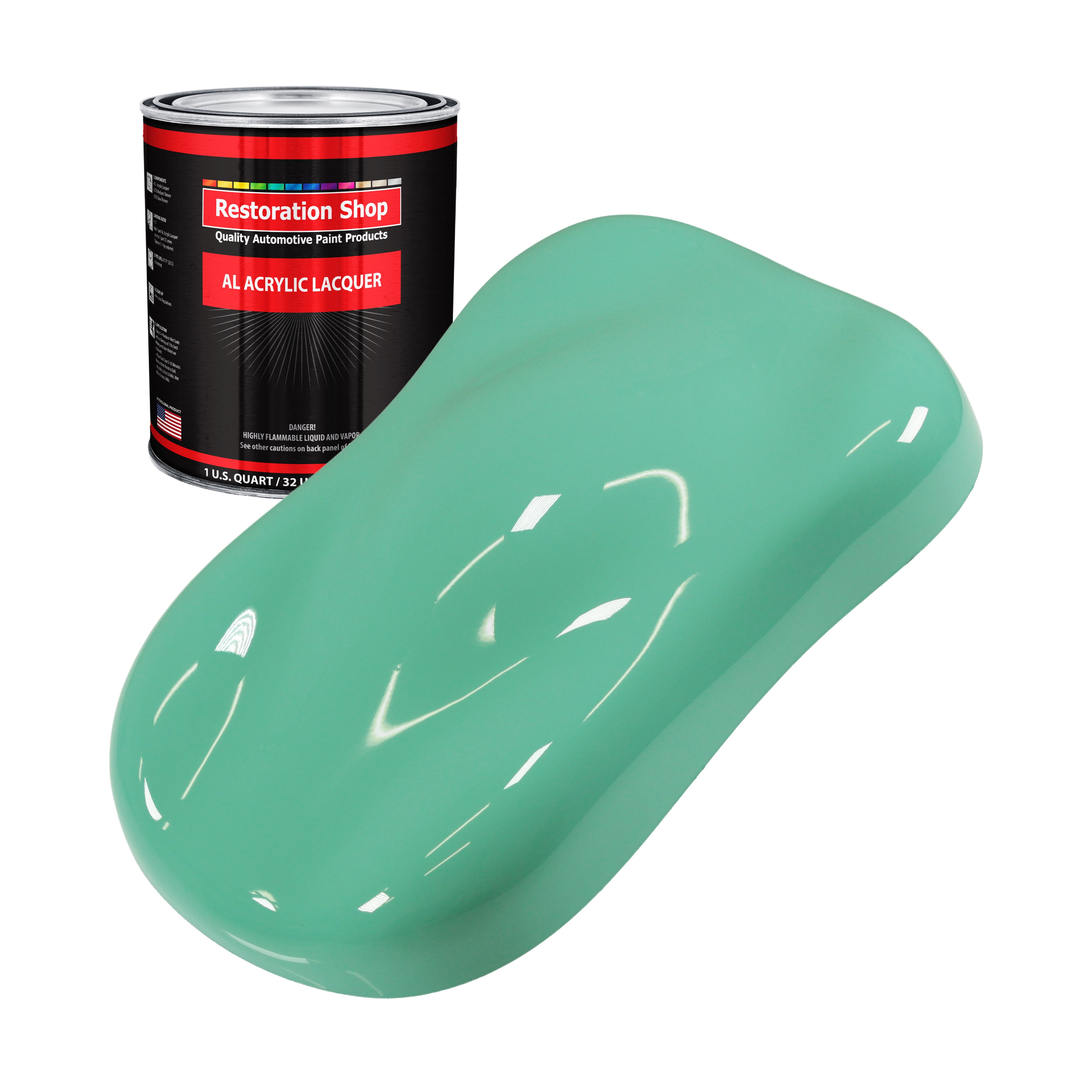 Restoration Shop - Light Aqua Acrylic Lacquer Auto Paint - Quart Paint ...