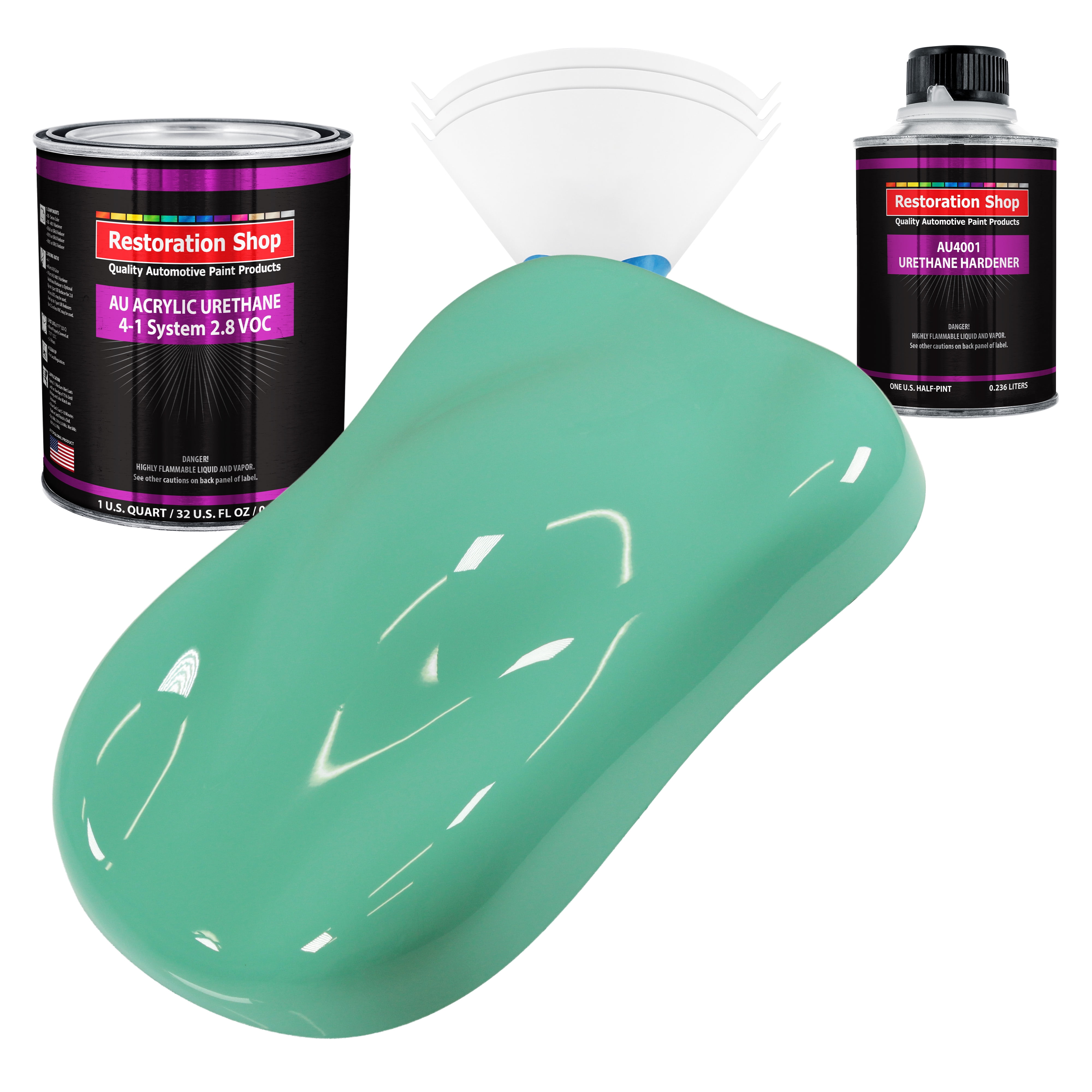 Restoration Shop Light Aqua Acrylic Urethane Auto Paint Complete Quart ...