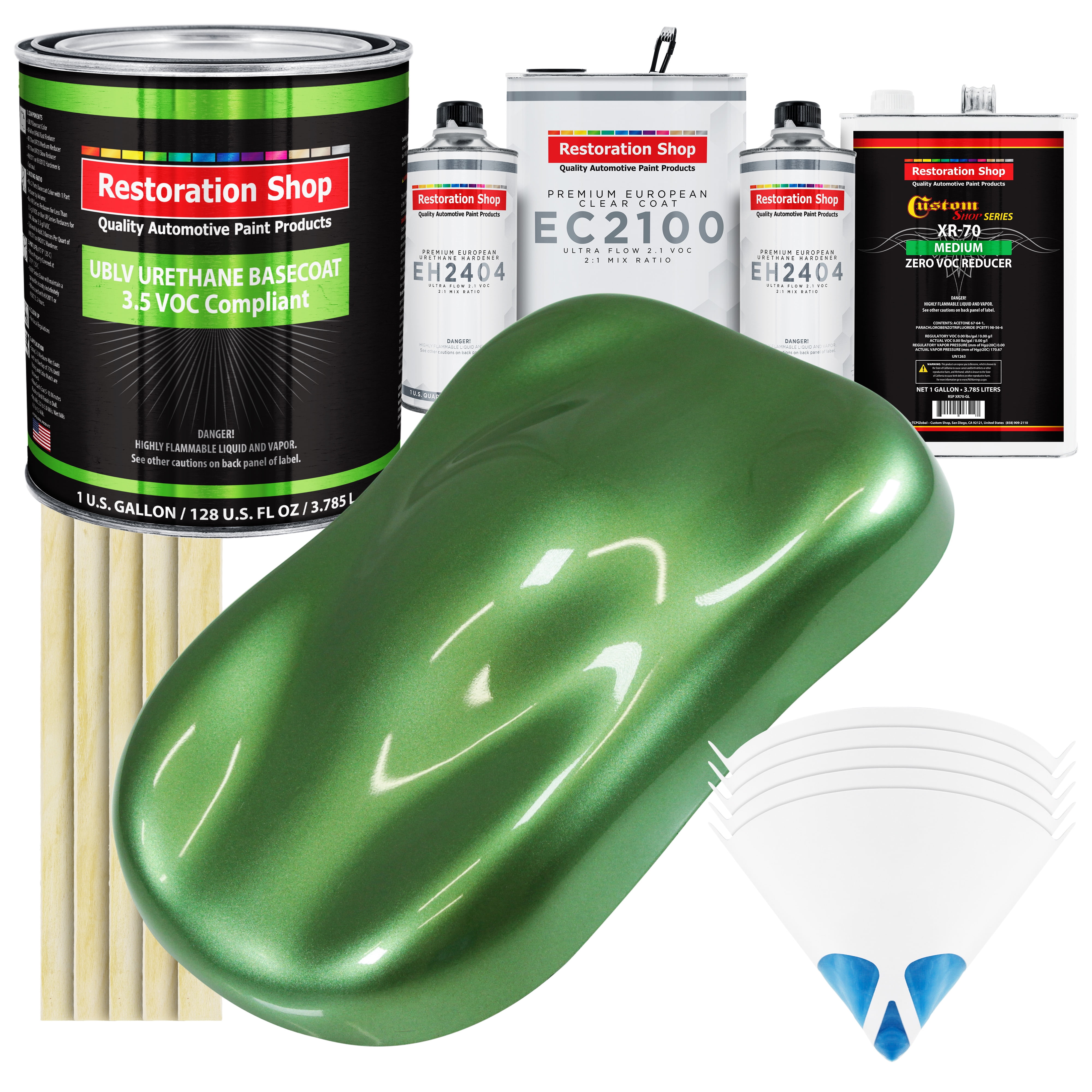 Restoration Shop - Medium Green Metallic - Low V.O.C. Urethane Basecoat ...