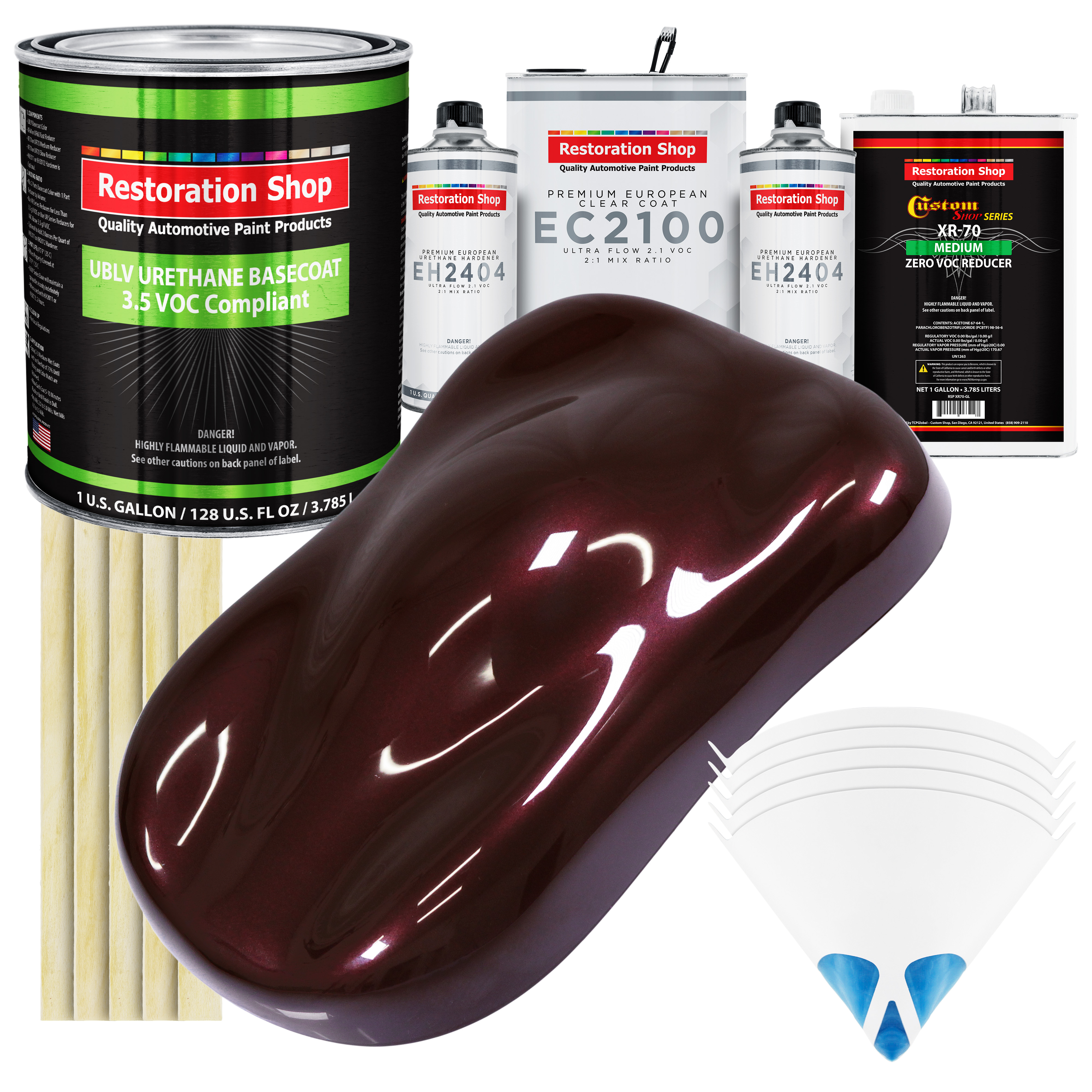 Restoration Shop - Molten Red Metallic - Low V.O.C. Urethane Basecoat ...