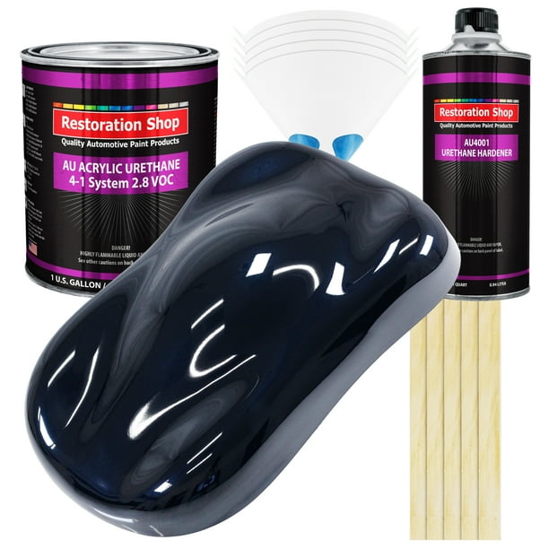 Restoration Shop Nightwatch Blue Metallic Acrylic Urethane Auto Paint Complete Gallon Paint Kit ...