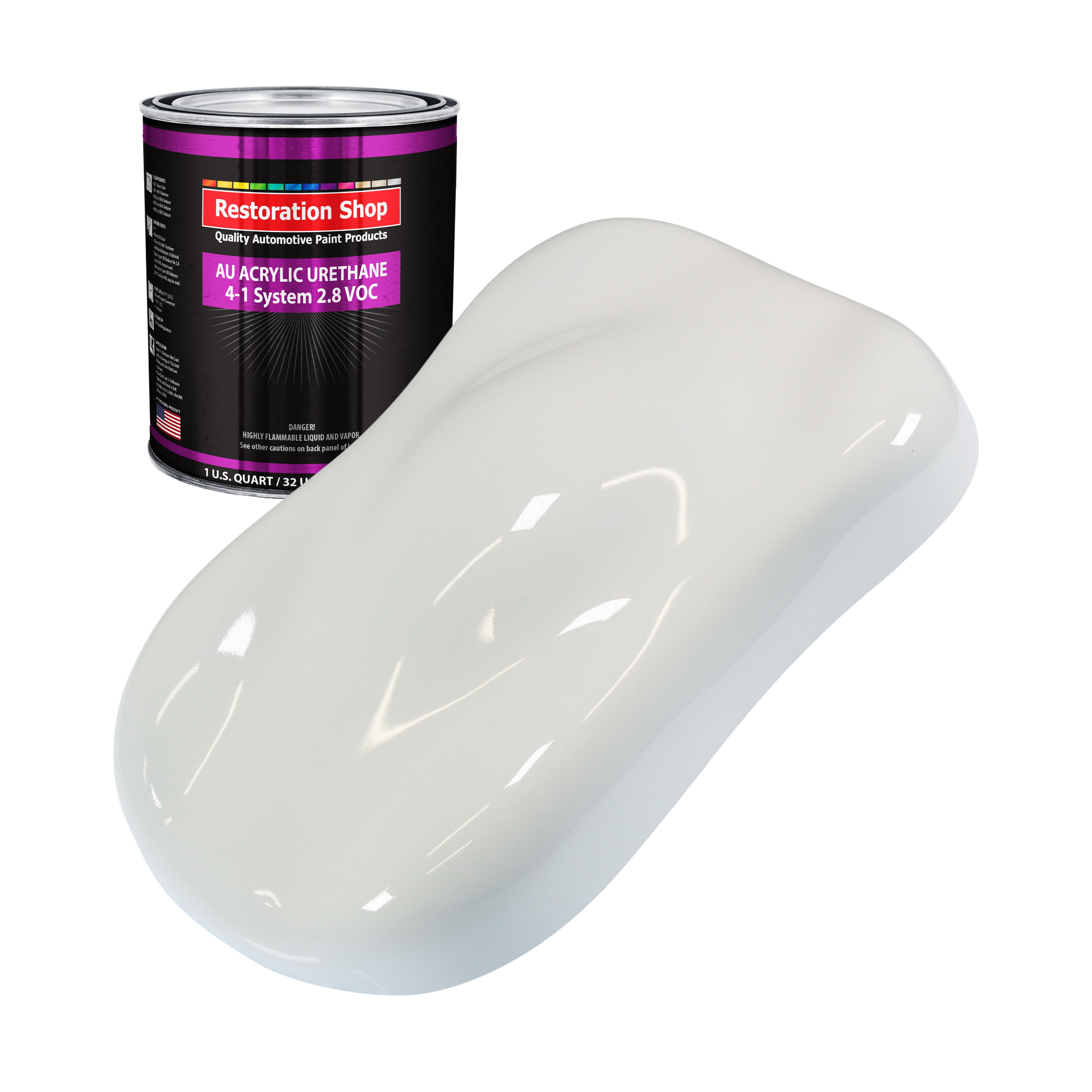 Restoration Shop - Pure White Acrylic Urethane Auto Paint - Quart Paint ...
