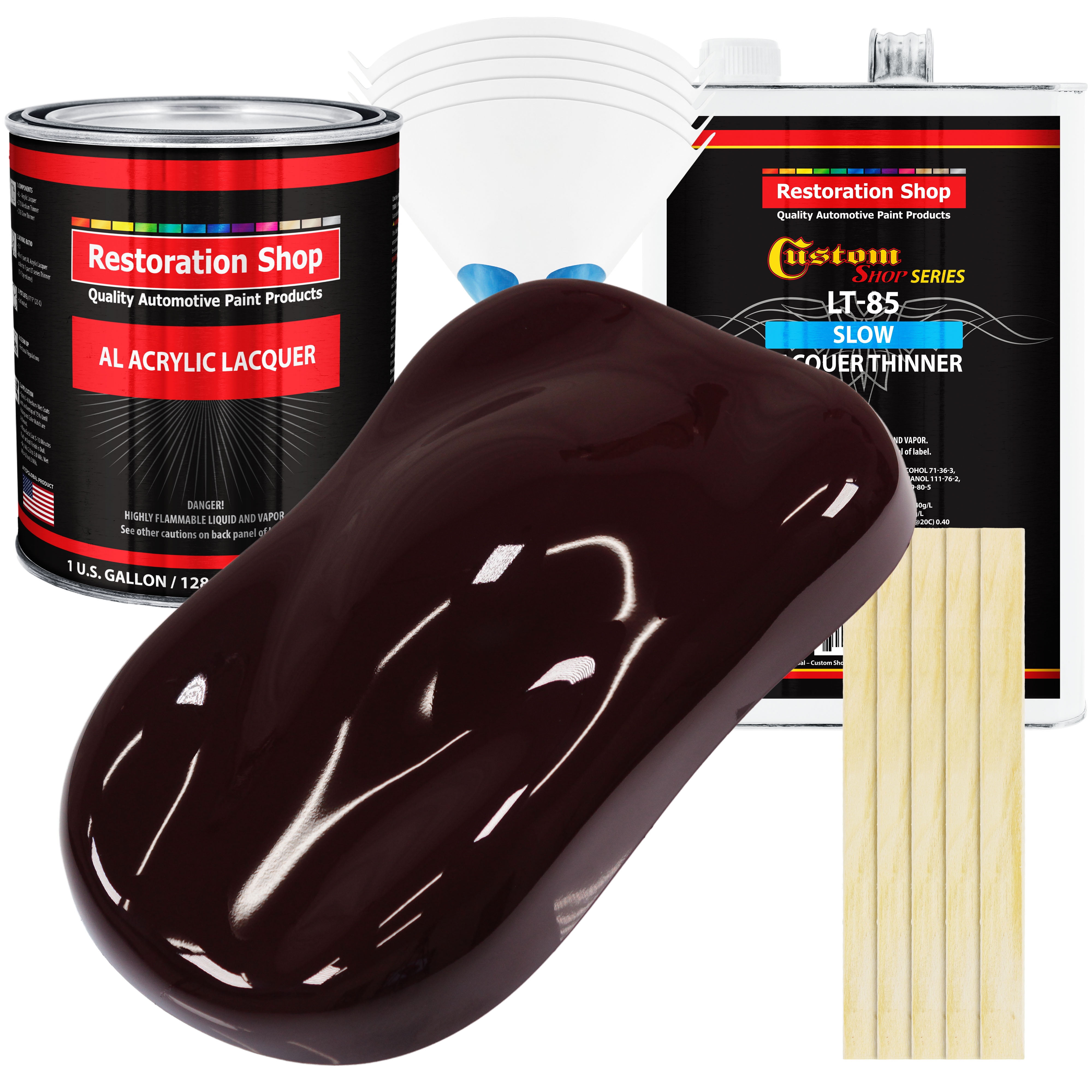 Restoration Shop - Royal Maroon Acrylic Lacquer Auto Paint - Complete ...