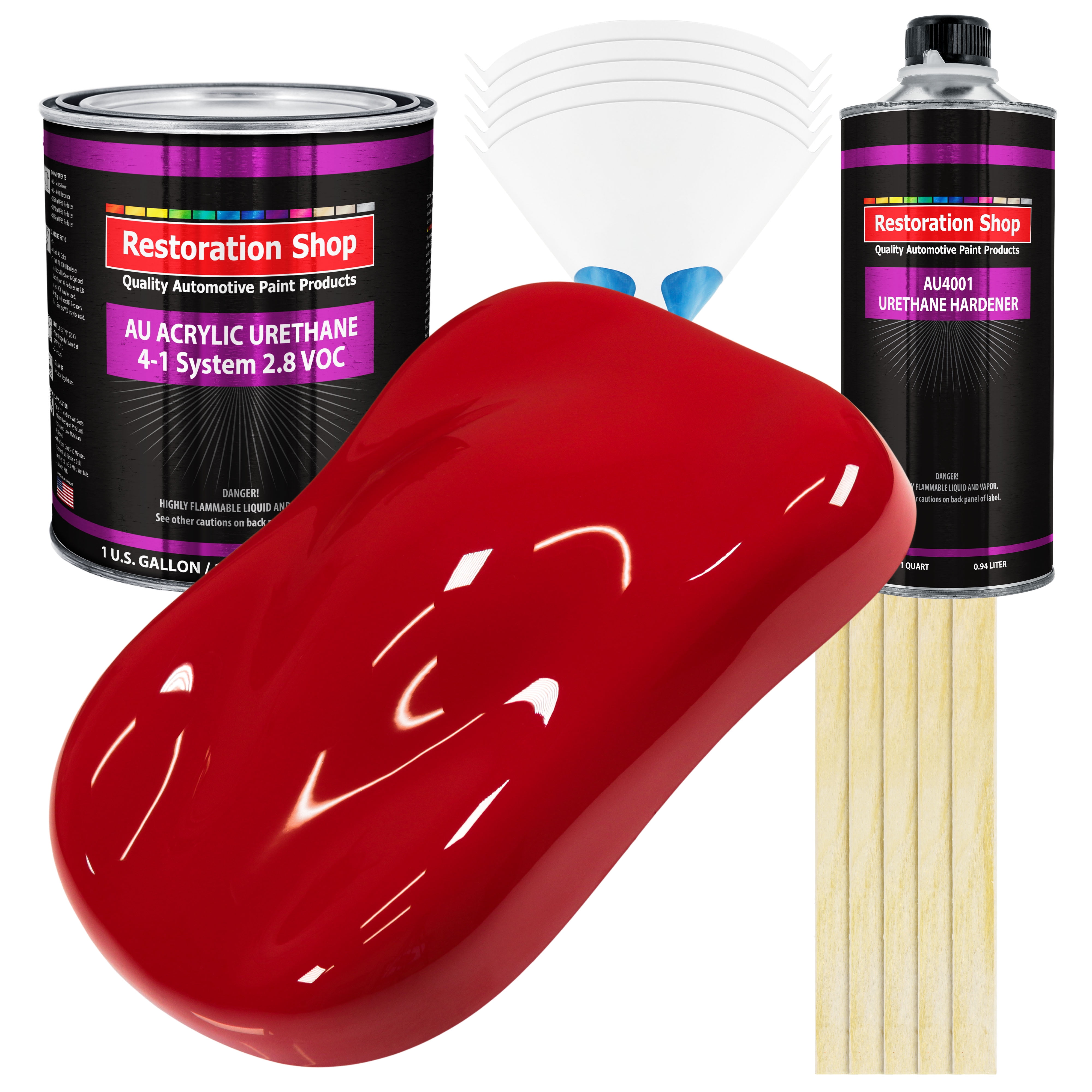 Restoration Shop Torch Red Acrylic Urethane Auto Paint Complete Gallon ...
