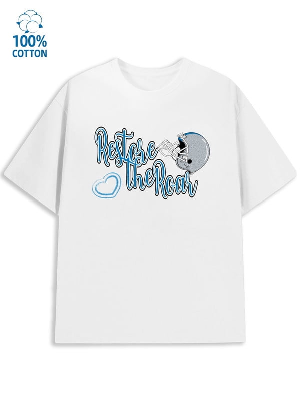 Restore the Roar men funny humor 180G 100% Cotton white sixty years old ...