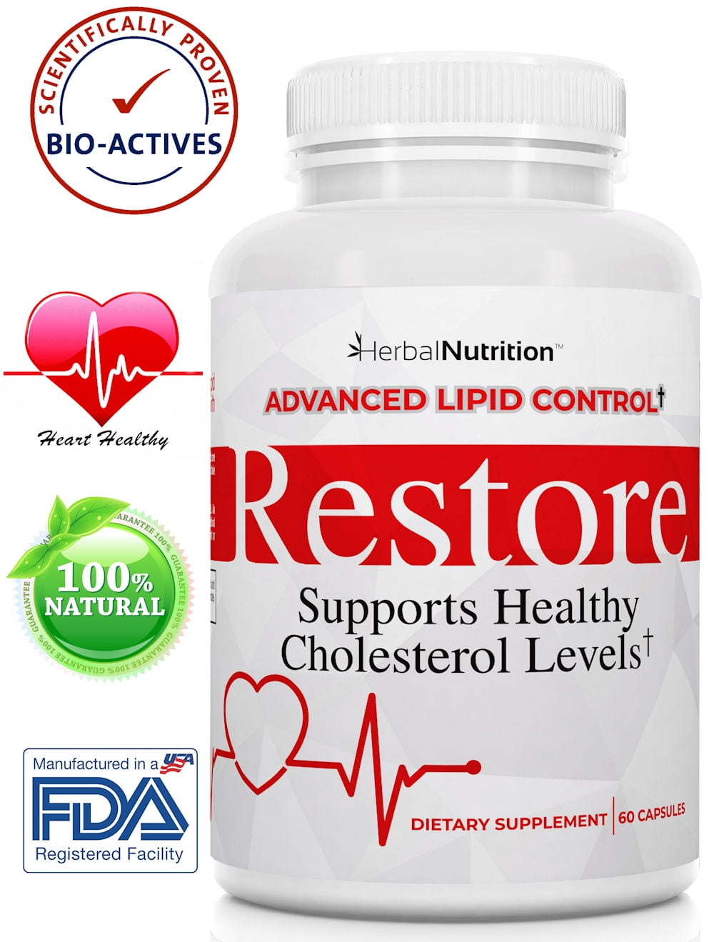 Restore Heart Supplements Complex - Balanced Formula for Healthy ...