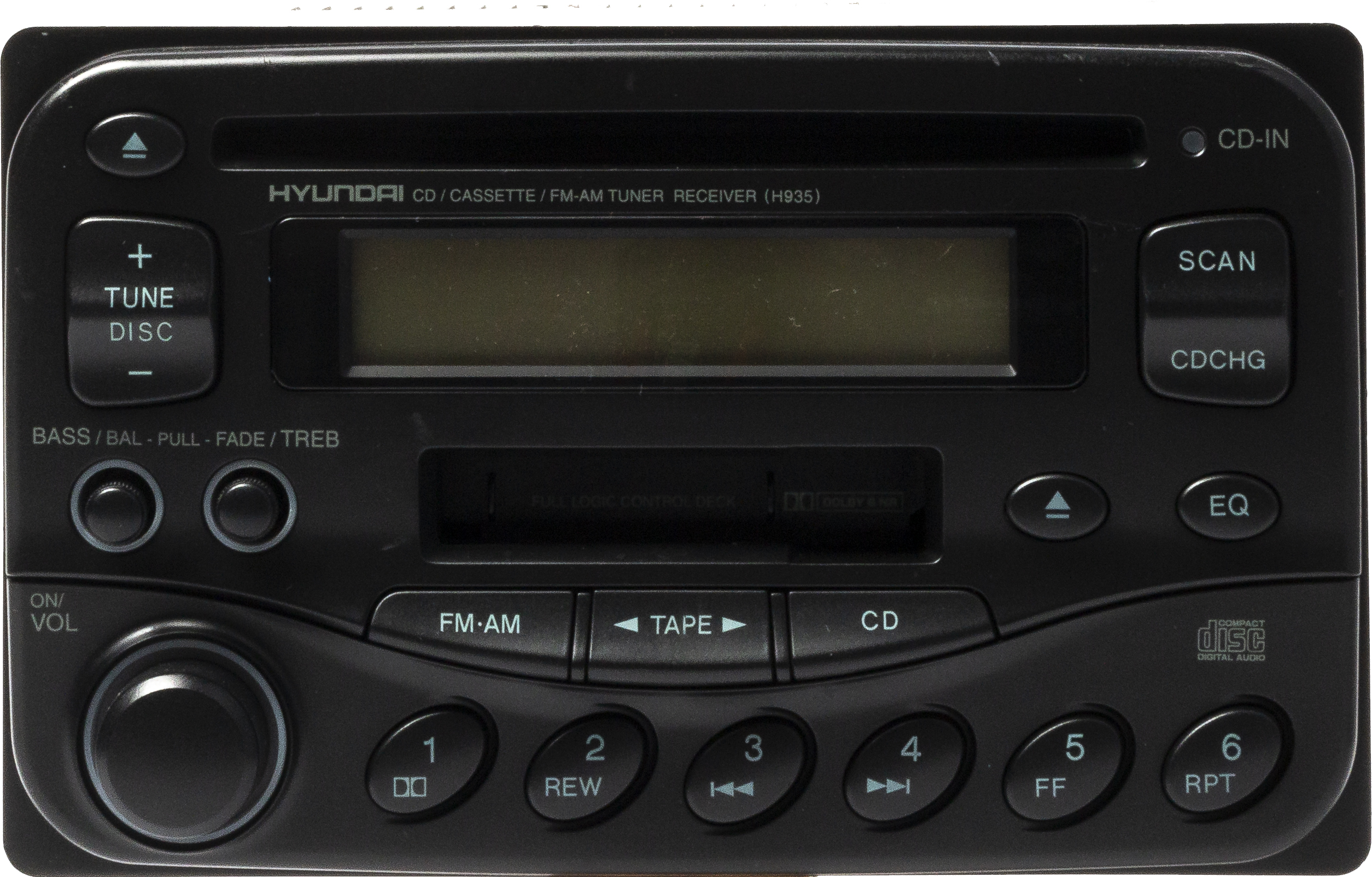 Restored 1999-01 Hyundai Sonata AM FM Radio Single Disc CD Cassette 96185-38000 Face H935 ...
