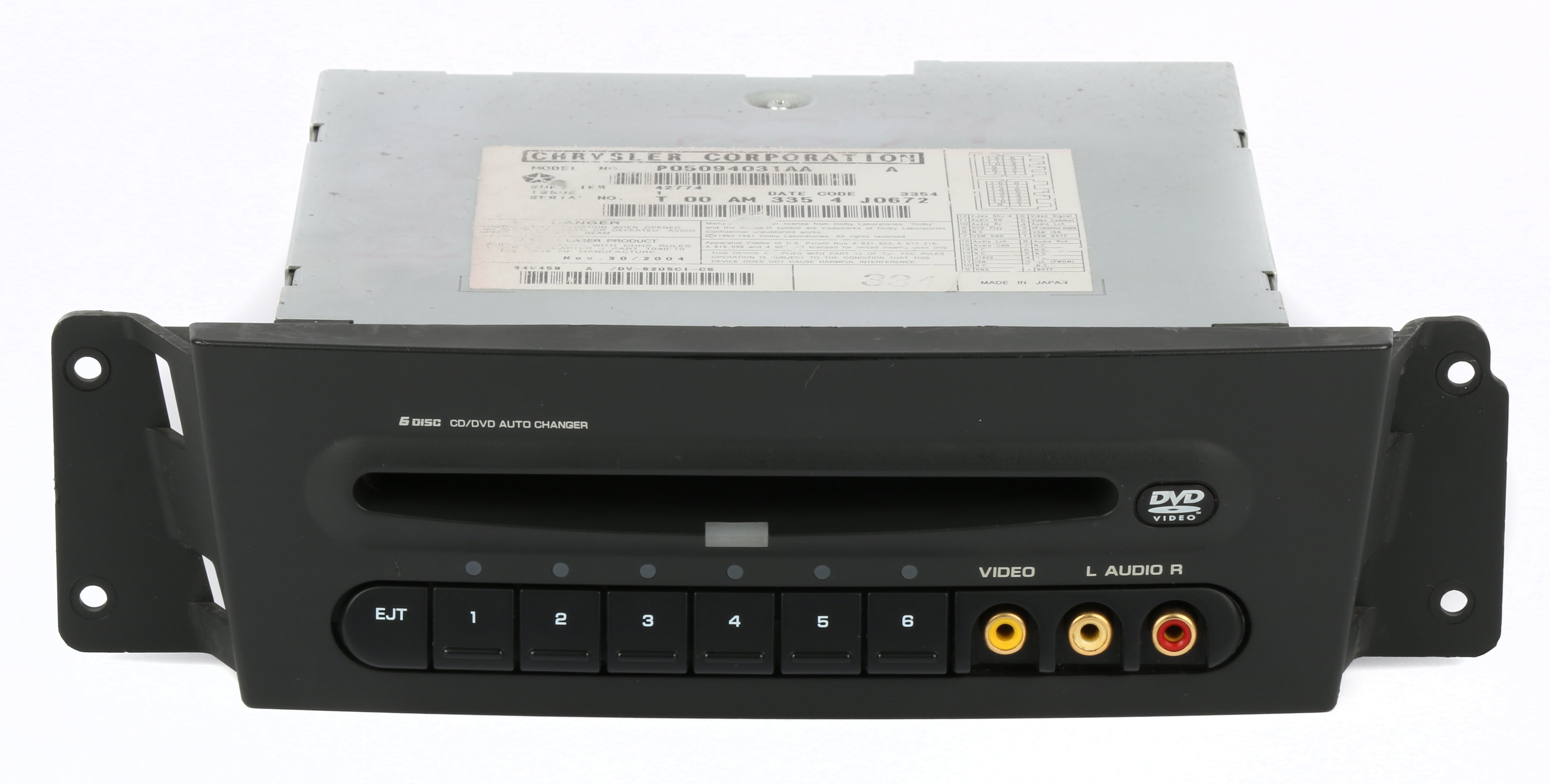 Restored 2004-08 Chrysler Pacifica 6 Disc CD DVD Automatic Changer RCA ...