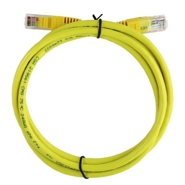 Restored 5-Foot CAT 5E Ethernet Patch Cable (24-AWG) - Yellow ...