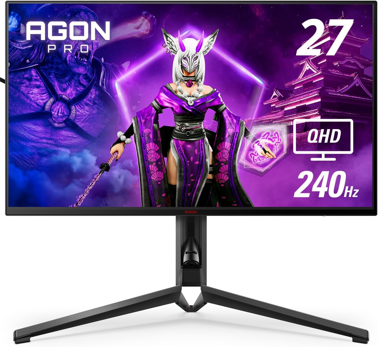 Restored AOC AG274QG-B 27" 2560 x 1440 240Hz Tournament Gaming Monitor ...