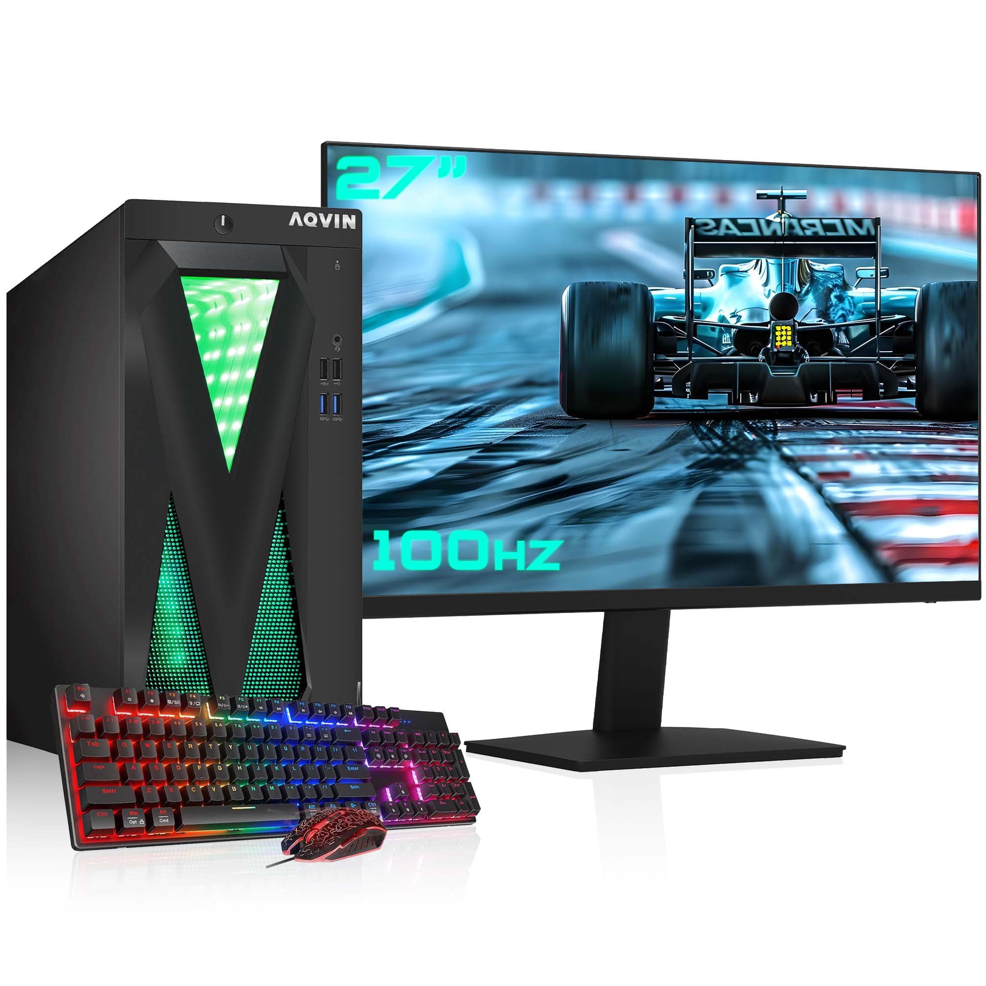 Restored AQVIN Gaming PC for Gamer/ Editing RGB Desktop Computer ...