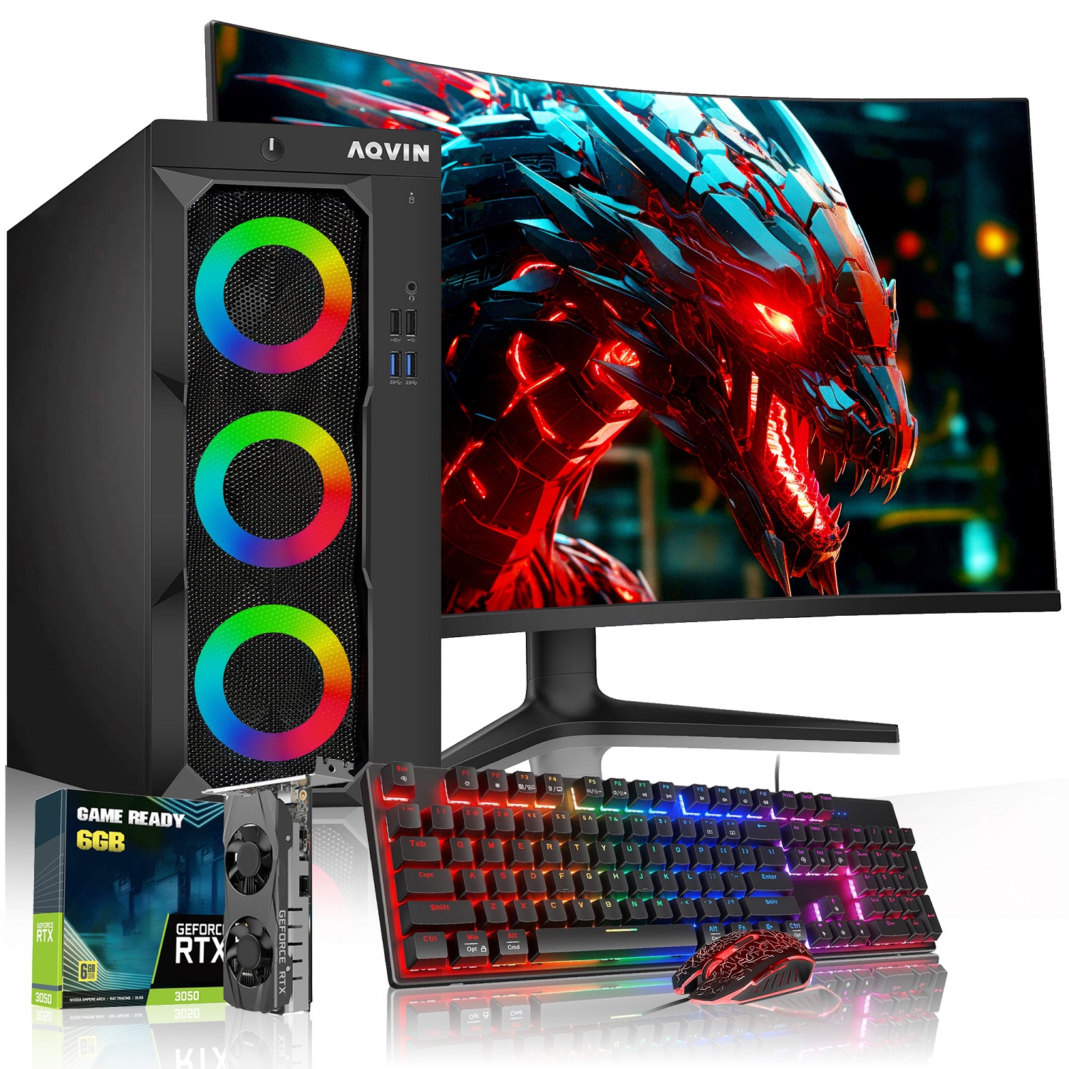 Restored AQVIN RGB Gaming PC for Gamer/ Editing Desktop Computer ...