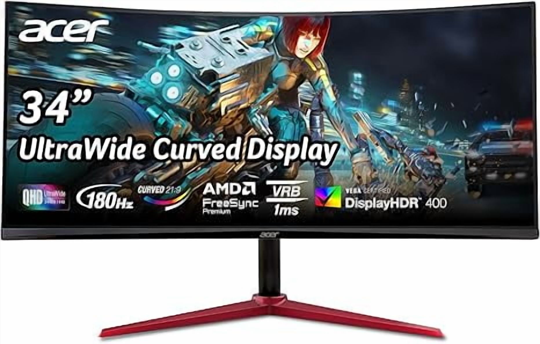 Restored Acer Nitro XZ342CU 34-inch Curved Gaming Monitor UWQHD ...