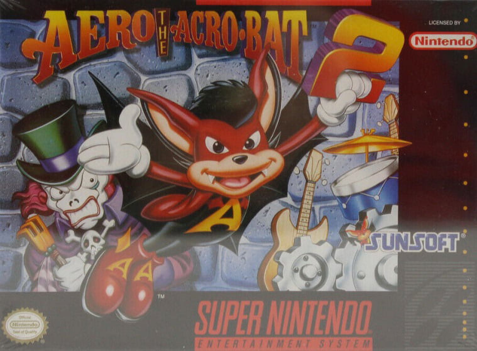 Restored Aero the Acrobat 2 (Super Nintendo, 1994) SNES Video Game ...