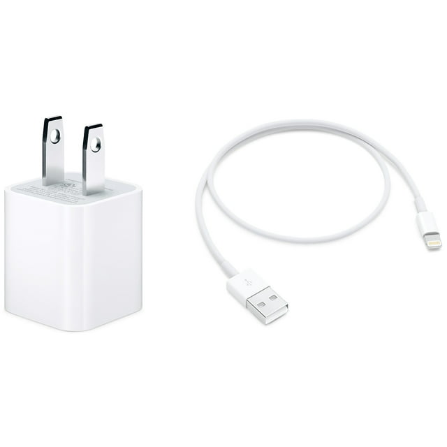 Restored Apple 5W USB Power Adapter + Apple Lightning to USB Cable ...
