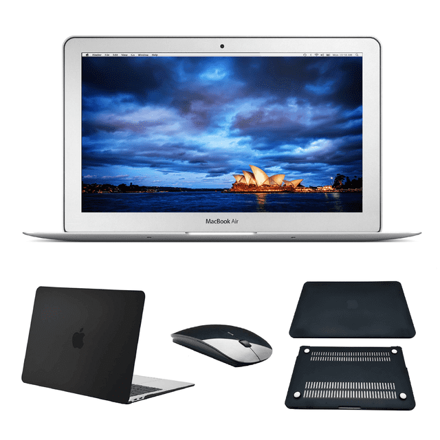 Restored Apple MacBook Air 11.6-inch Bundle includes: Black Case and ...