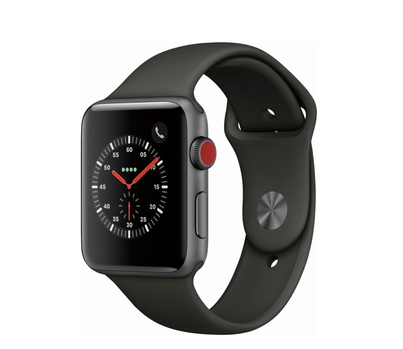 Restored Apple Watch Gen 3 Series 3 Cell 42mm Space Gray Aluminum ...