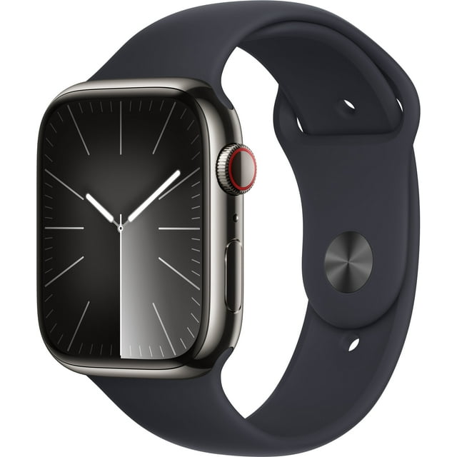Restored Apple Watch Gen 9 Series 9 Cell 45mm Graphite Stainless Steel ...