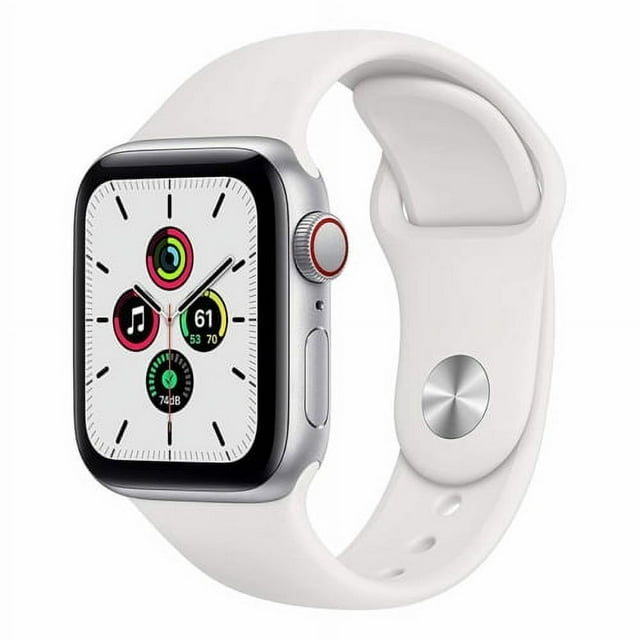 Restored Apple Watch SE 40mm GPS Cellular Aluminum Silver Case White ...
