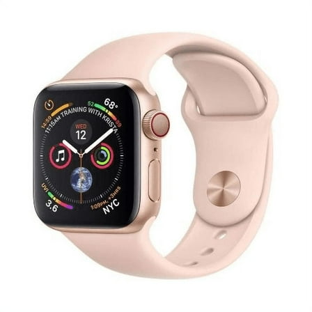 Apple Watch Series 4, Refurbished Cellular, 40mm Gold Case, Pink Sand ...