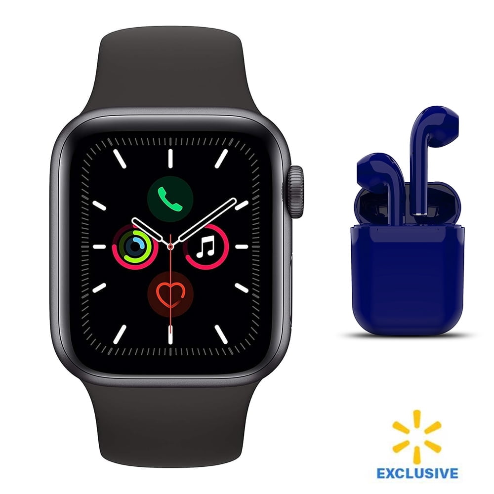 Restored | Apple Watch Series 5 | 44mm | Space Gray | GPS + Cellular | Bundle: USA Essentials ...