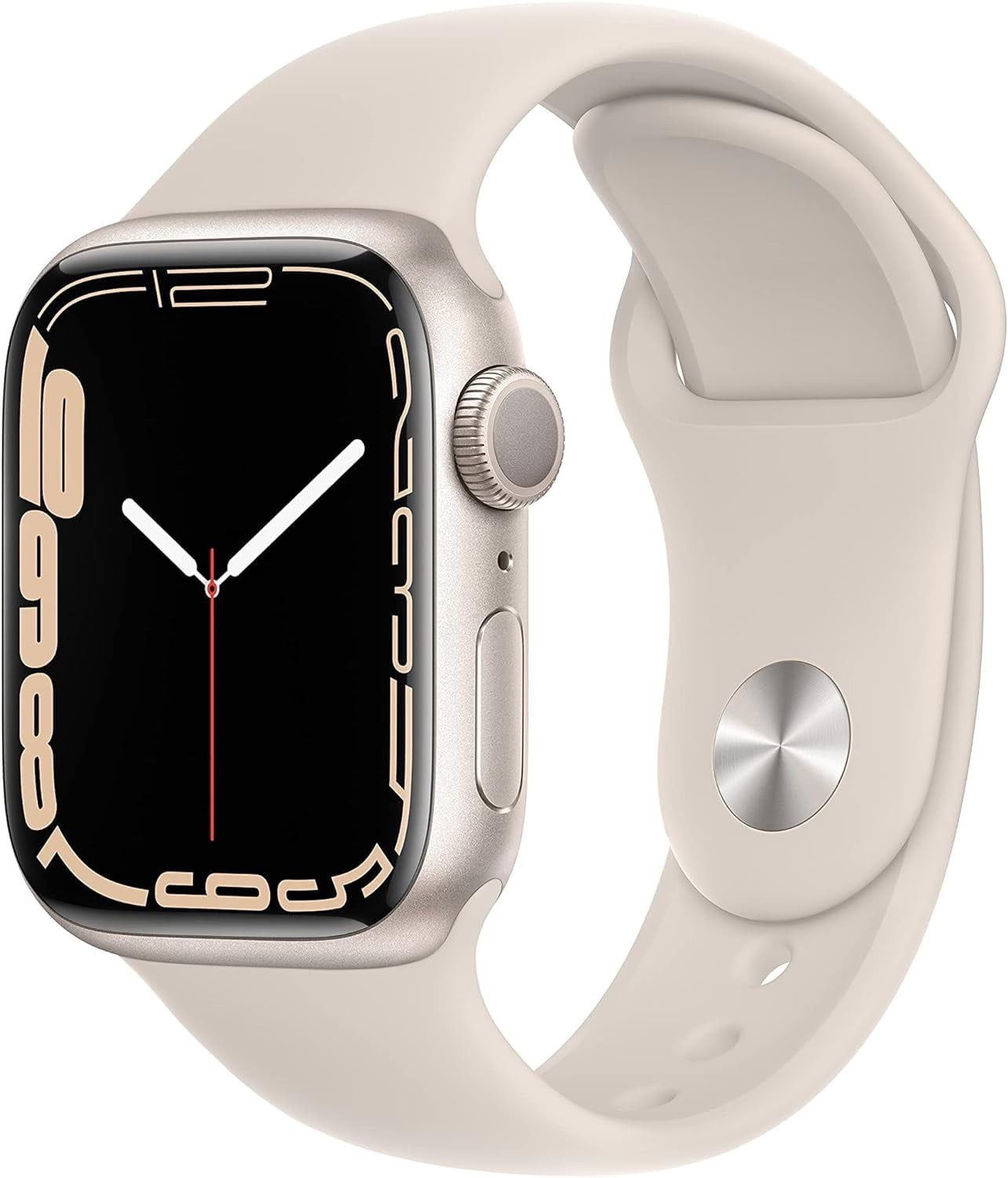 Apple Watch Series 7 Cellular 41mm Starlight Aluminum Case, Sport Band ...
