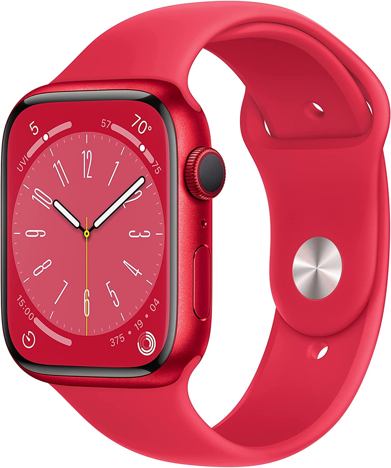 Restored Apple Watch Series 8 [GPS, 45mm] - Red Aluminum Case with Red ...