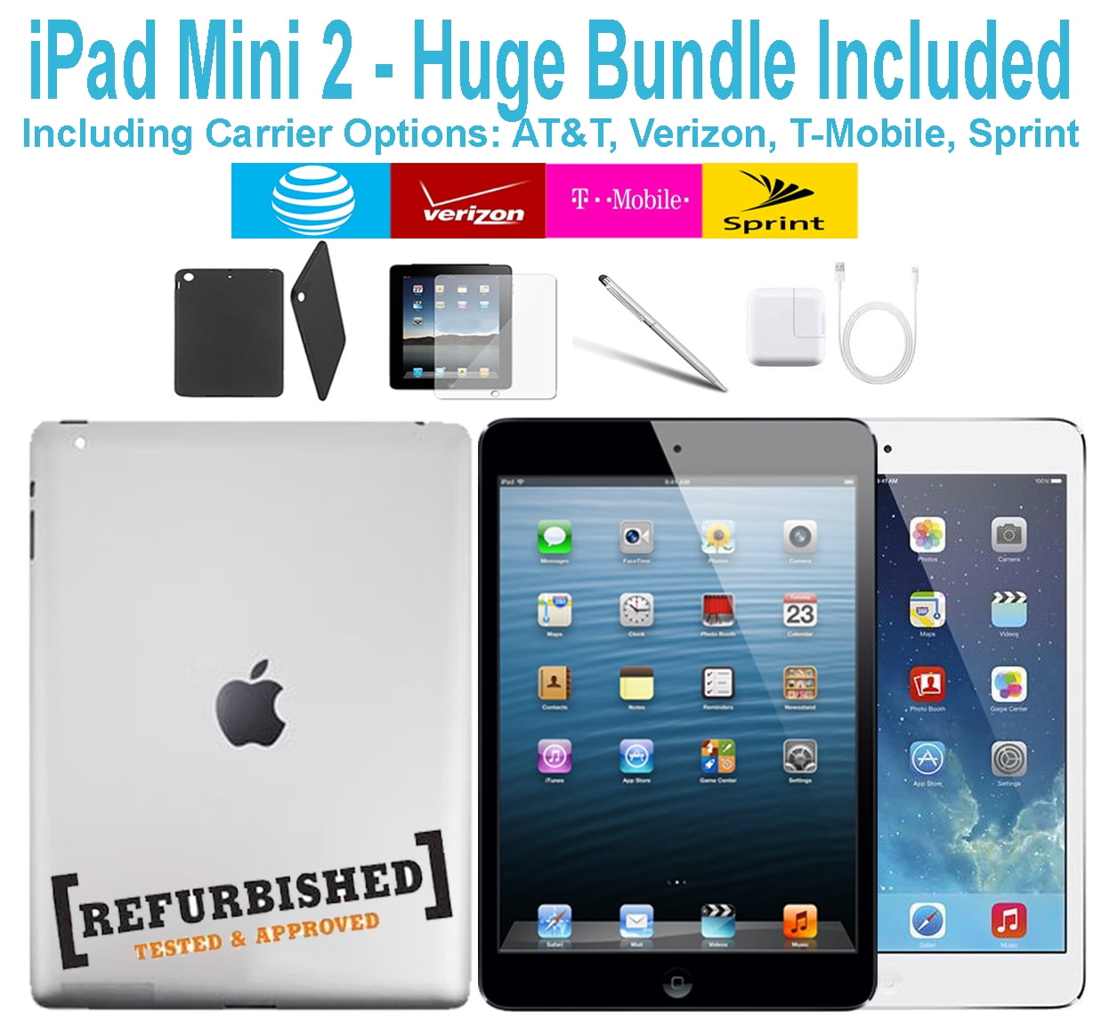 Restored Apple iPad Mini 2 Generation 32GB Silver - T-Mobile Plus WiFi ...