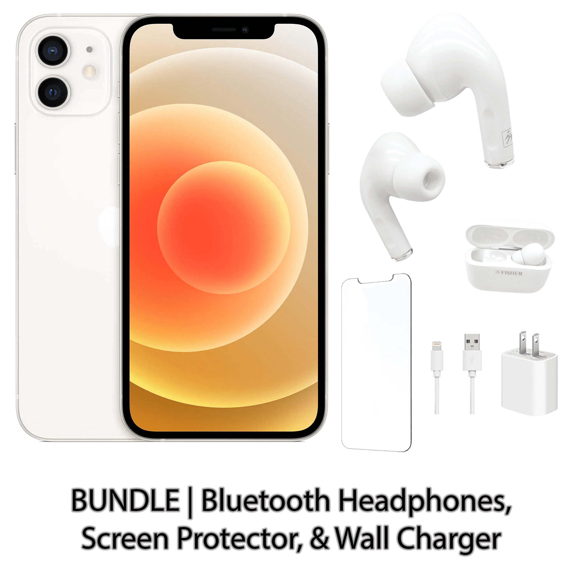 Restored Apple iPhone 12 64GB Black Fully Unlocked Bundle: Bluetooth ...