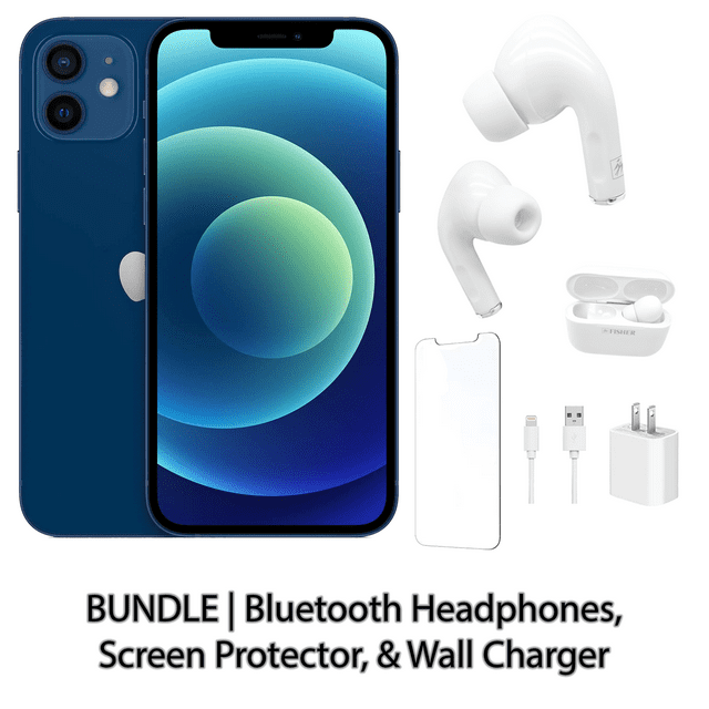 Restored Apple iPhone 12 64GB Black Fully Unlocked Bundle: Bluetooth ...