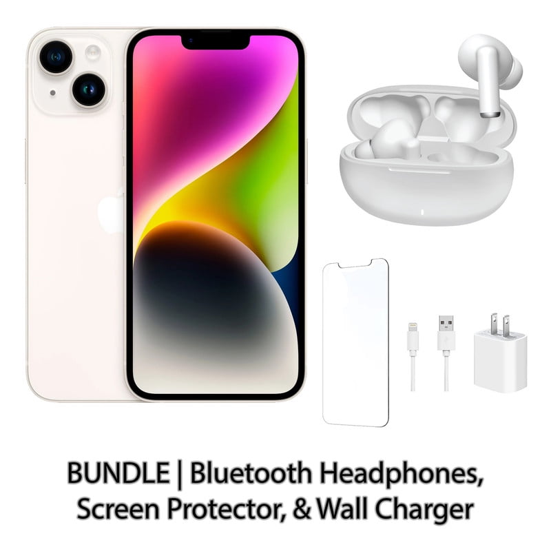 Restored Apple iPhone 14 256GB Starlight Fully Unlocked Bundle ...