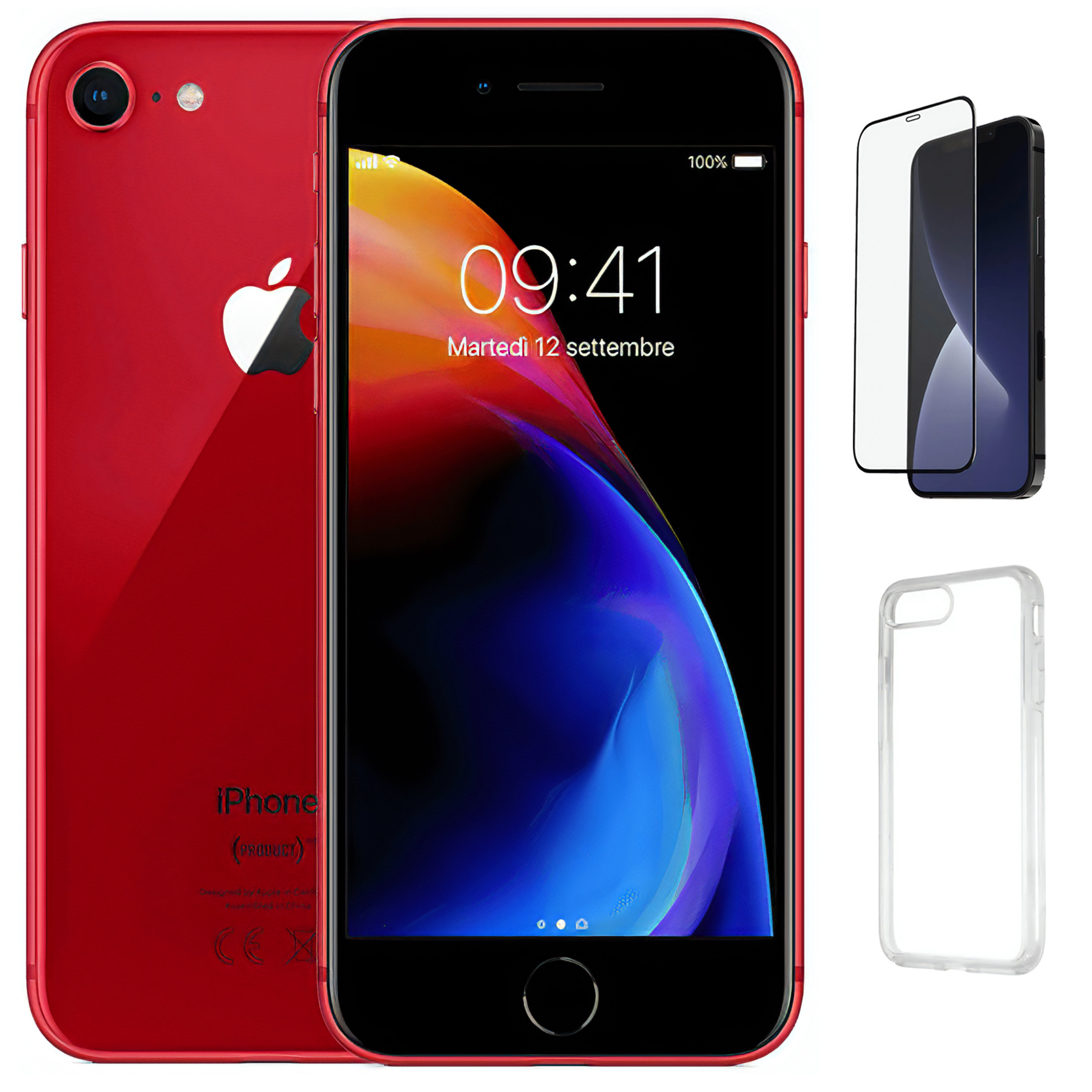 Restored Apple iPhone 8 Unlocked 256GB Red with Case, Tempered Glass ...