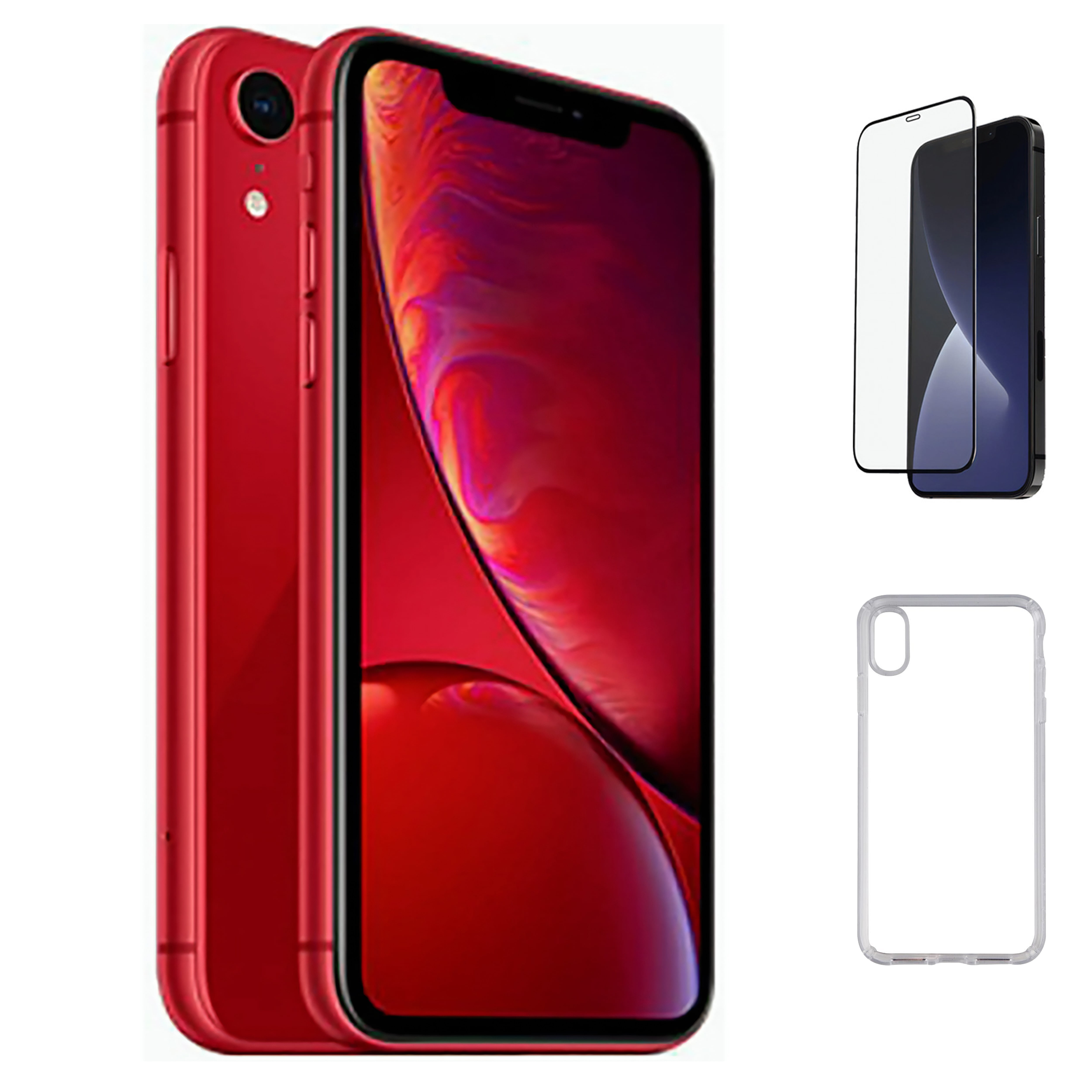 Restored Apple iPhone XR Unlocked 128GB Red Bundle, Clear Case ...