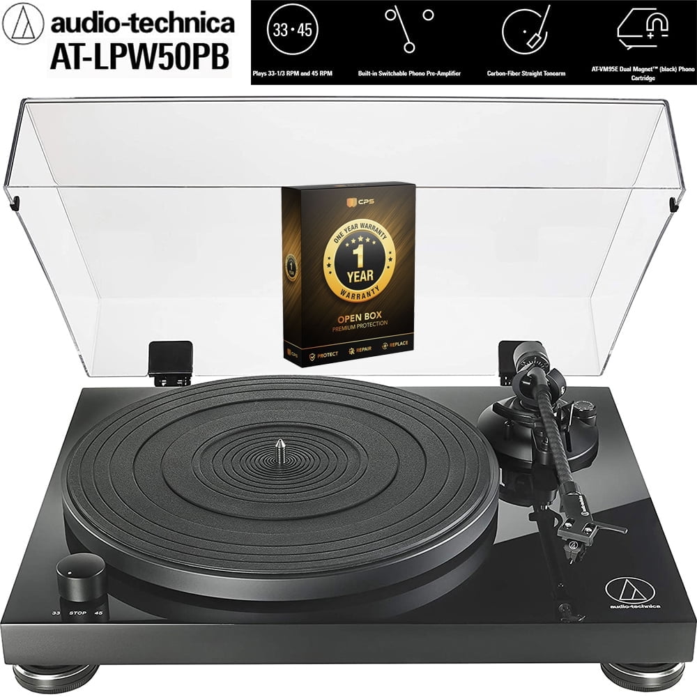 Restored Audio-Technica AT-LPW50PB Fully Manual Belt-Drive Turntable ...