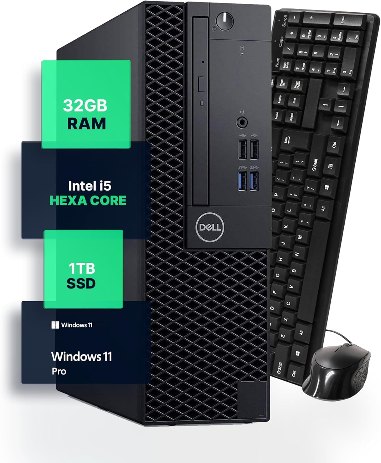 Blair Tech Windows 11 Desktop Computer, Intel i5-8500, 32GB, 1TB SSD ...