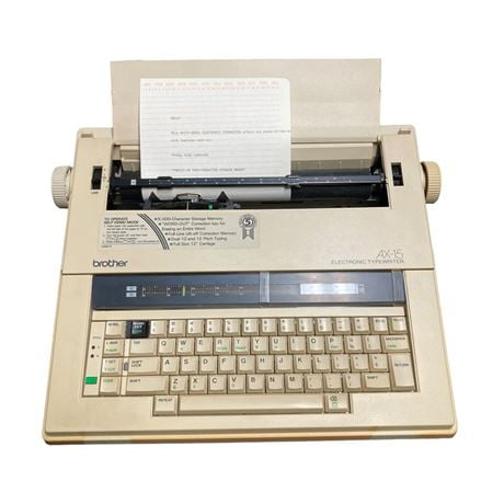 Restored Brother model AX15 Electronic Self Correcting Typewriter ...