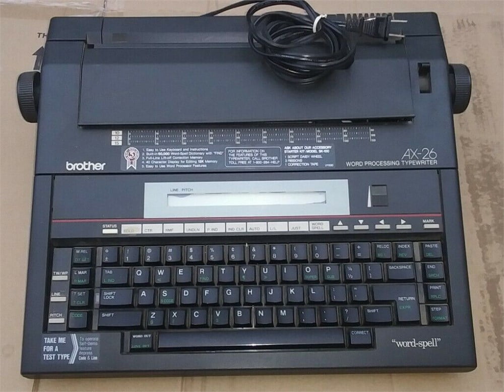 Restored Brother model AX26 Electronic Self Correcting Typewriter ...