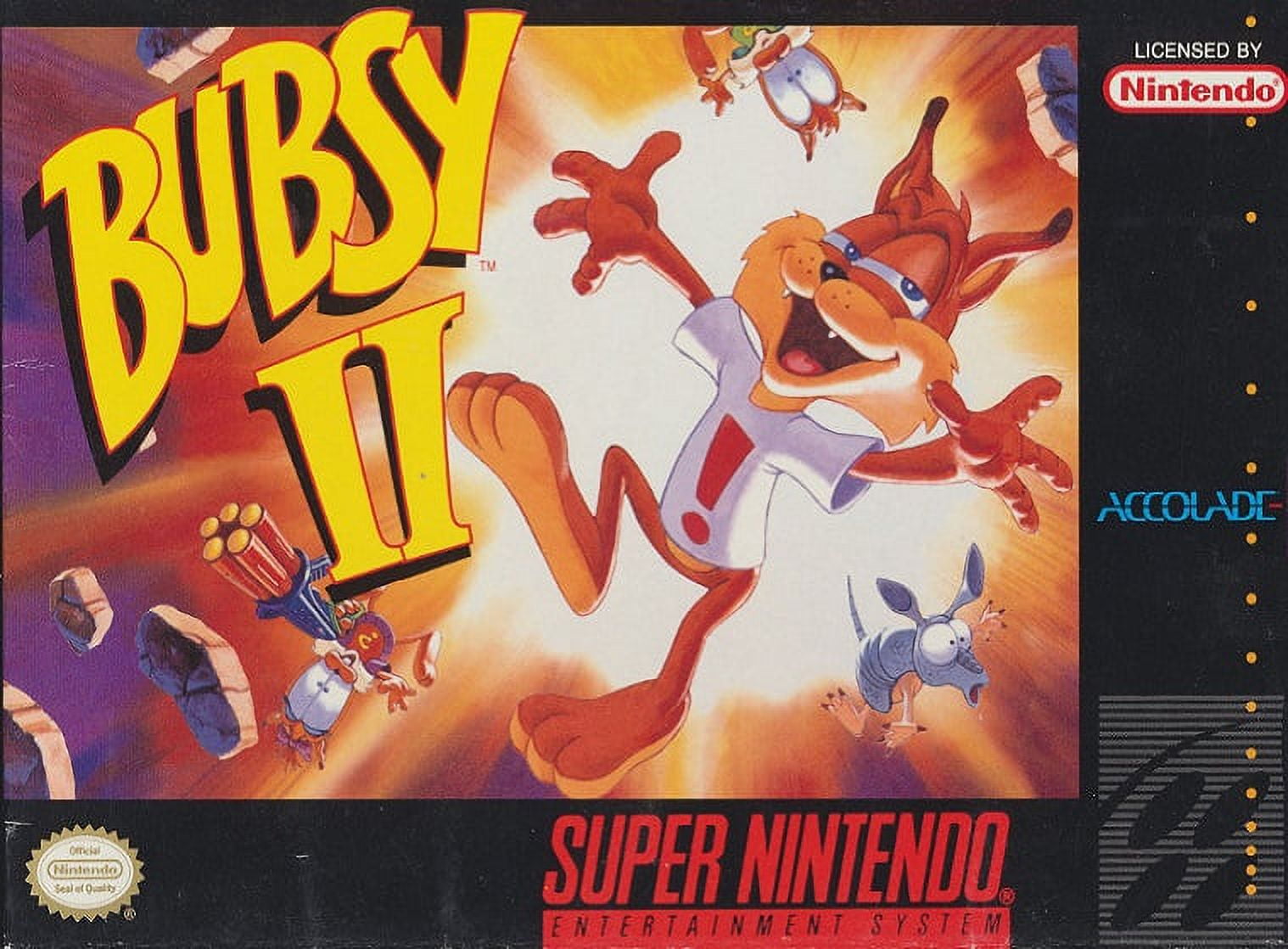 Restored Bubsy II (Super Nintendo, 1994) SNES Adventure Game (Refurbished) - Walmart.com