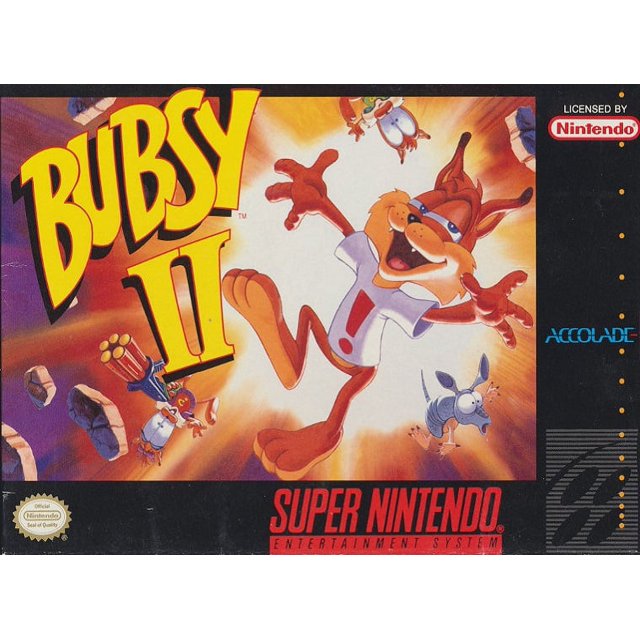 Restored Bubsy II (Super Nintendo, 1994) SNES Adventure Game ...