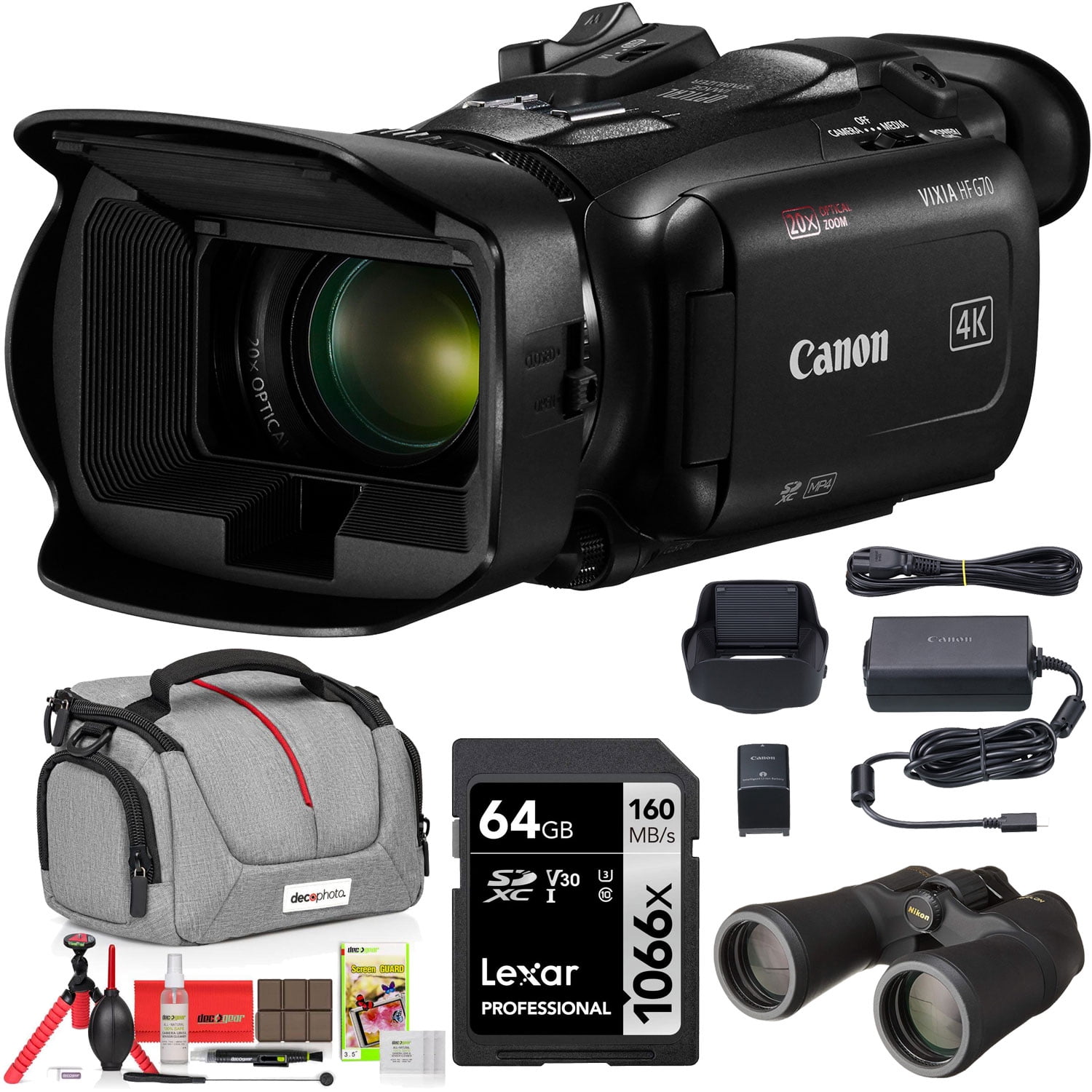Restored Canon Vixia HF G70 UHD 4K Camcorder Bundle with 8250 ACULON ...