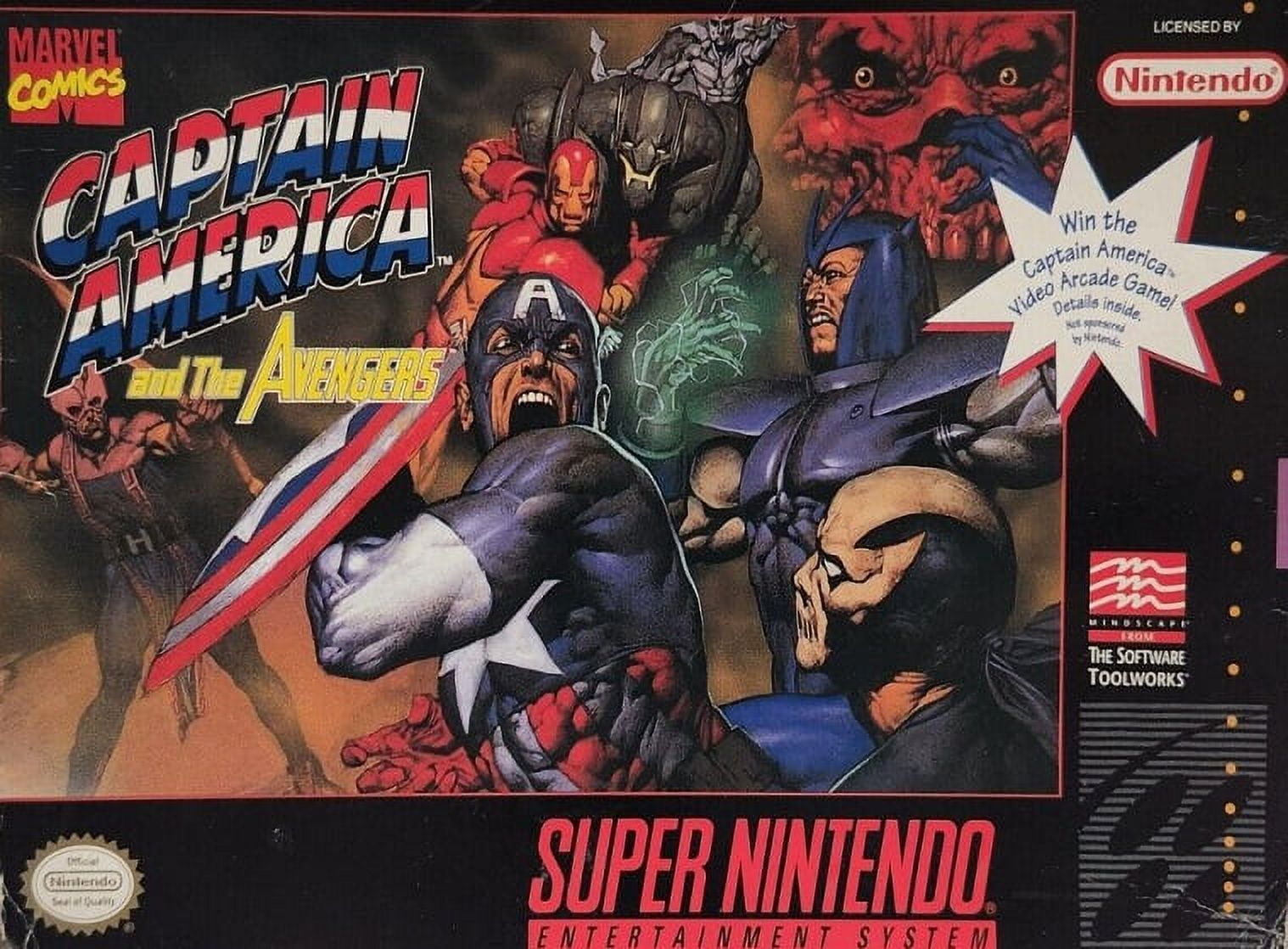 Restored Captain America and The Avengers (Super Nintendo, 1993) SNES ...