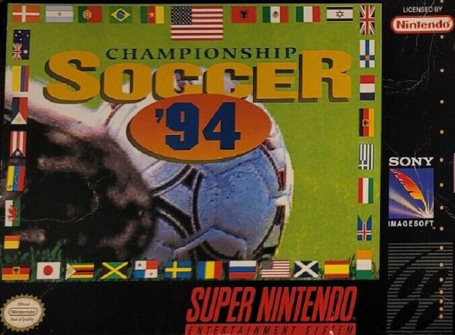 Restored Championship Soccer '94 (Super Nintendo, 1994) SNES Video Game ...