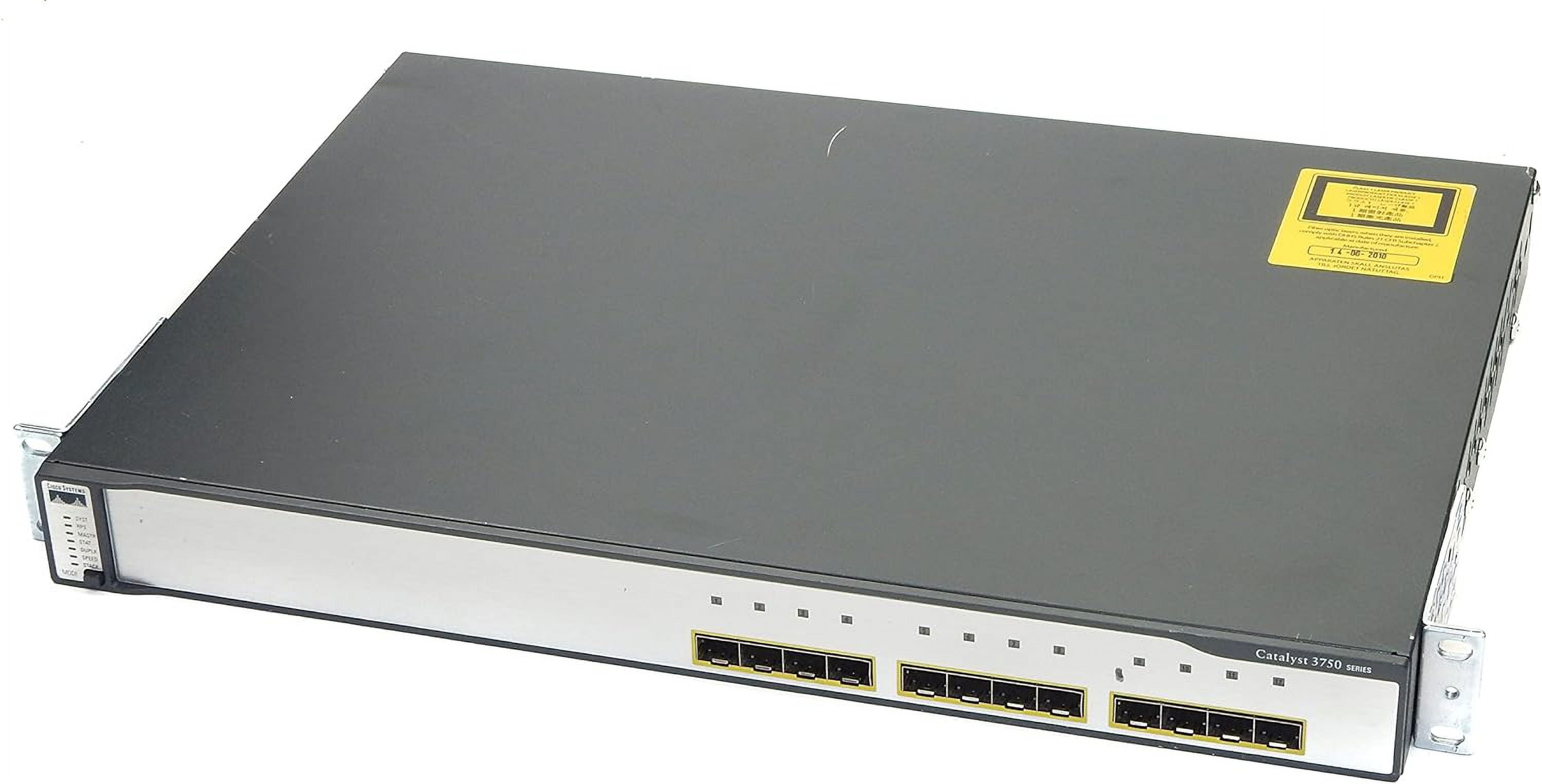 Restored Cisco Catalyst 3750G-12S Ethernet Switch 12 x SFP (mini-GBIC ...