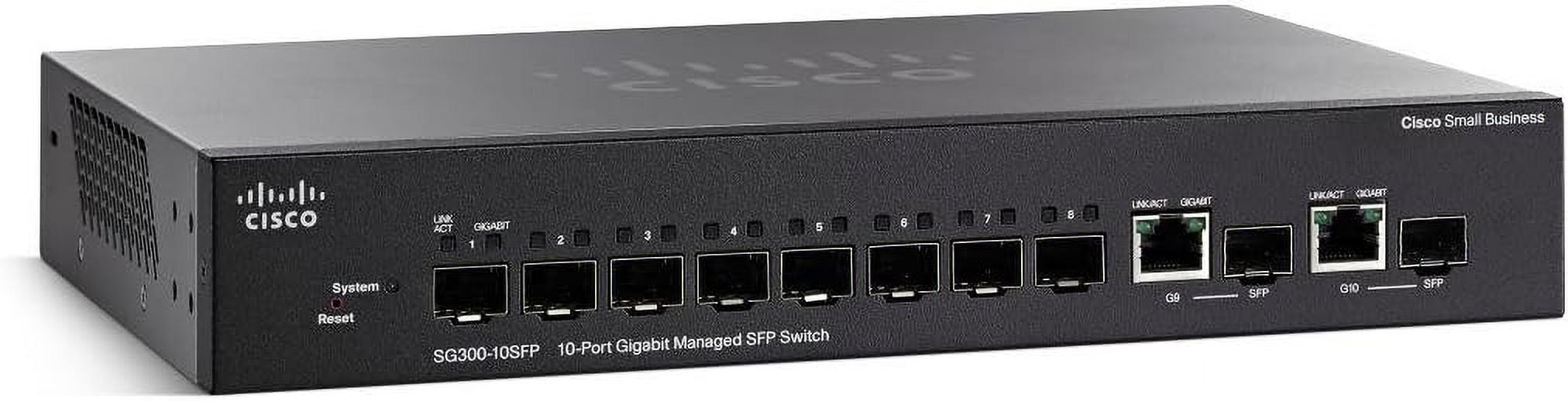 Restored Cisco SG300-10 8x SFP 2x Combo Gigabit Managed SFP Switch ...