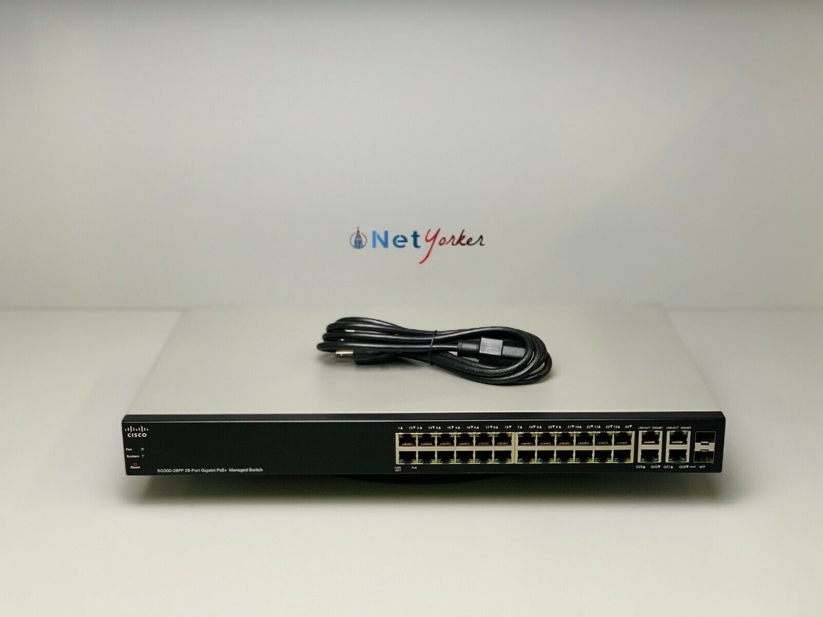 Restored Cisco SG300-28PP-K9 28 Port Gigabit PoE+ Switch (Refurbished ...