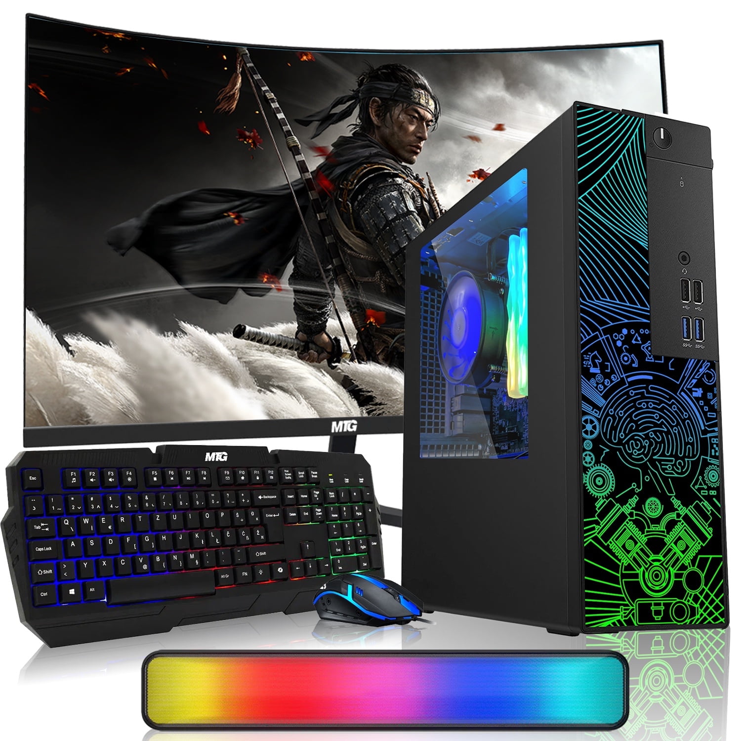 Restored TechMagnet RGB Desktop Computer PC - Intel Core i5, 32GB ARGB ...