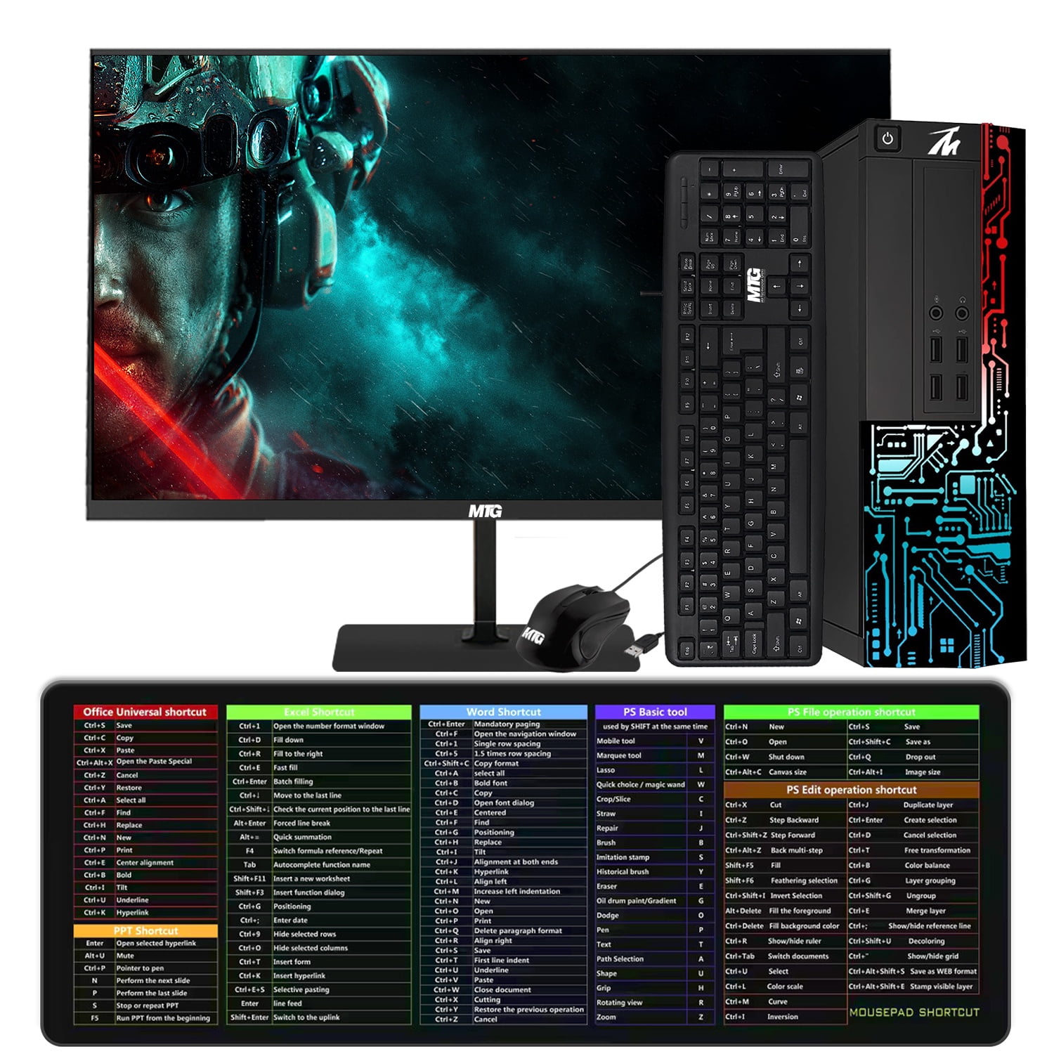 Restored TechMagnet Siwa 8 Desktop PC, Intel Core i5, 8GB RAM, 128GB SSD Boot + 2TB HDD, New MTG ...