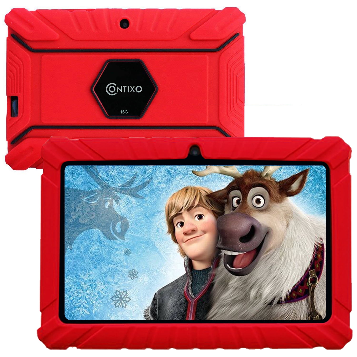 Restored Contixo V8-2 Red 7 inch Kids Learning Tablet V8-2 Android 8.1 ...