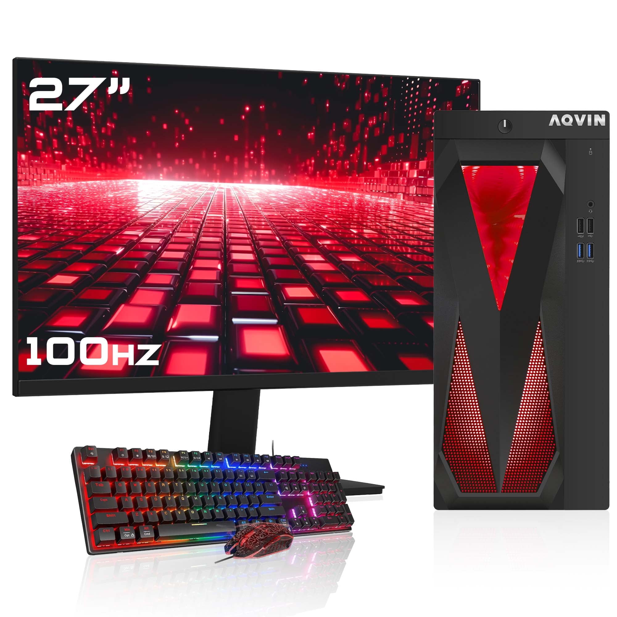 Restored Custom built RGB tower gaming pc - AQVIN | amd radeon graphics ...